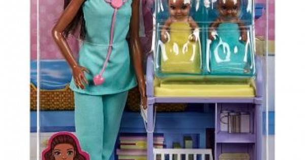 Mattel Barbie Baby Doctor Doll Σετ Επαγγέλματα Με Παιδάκια Και Ζωάκια ...