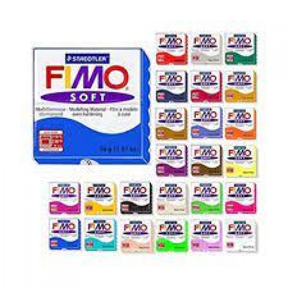 ΠΗΛΟΣ FIMO SOFT 57GR ΔΙΑΦΟΡΑ ΧΡΩΜΑΤΑ